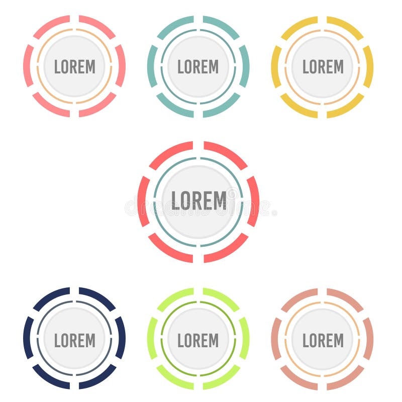 Vector Illustration of Circle Button Set Stock Vector - Illustration of ...