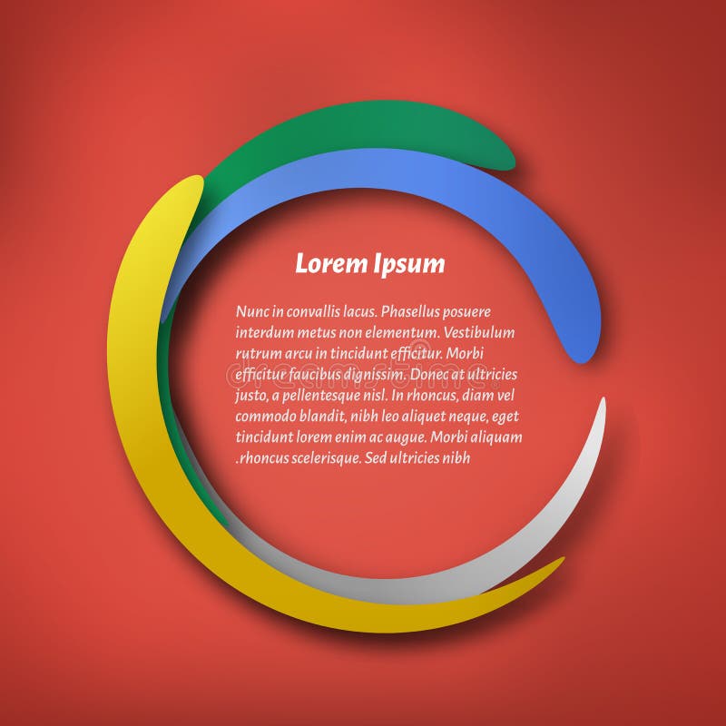 Vector Illustration of Circle Frame Template for Advertasing. Stock ...