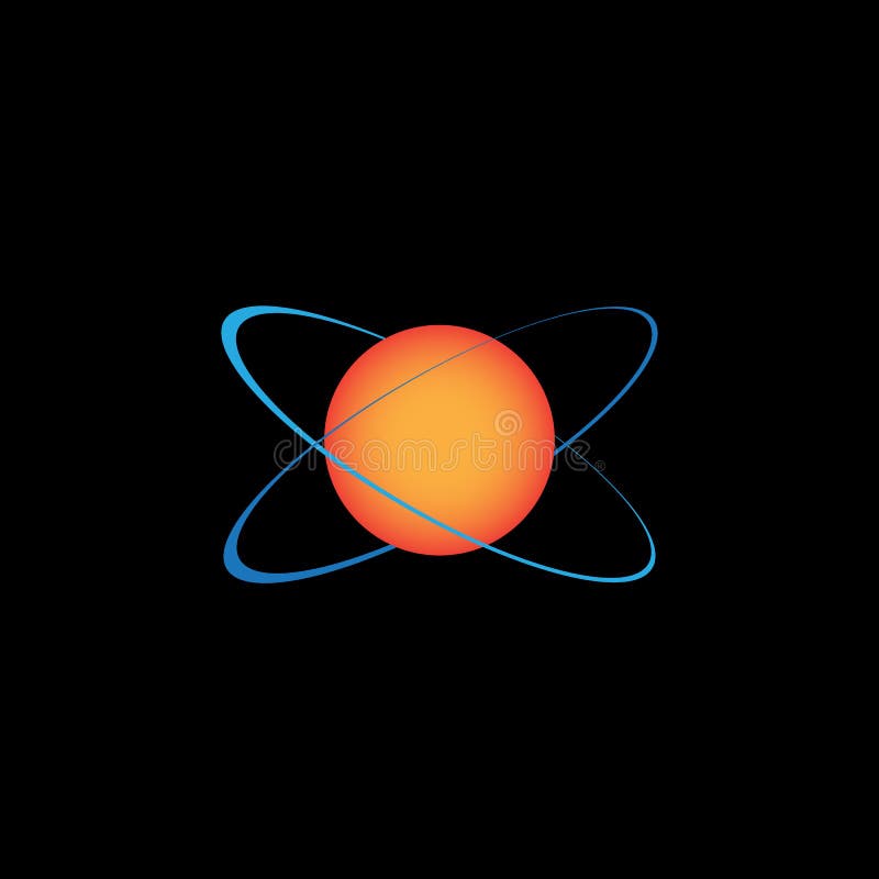Circle Orbit Science Planet Logo Stock Vector - Illustration of orbit ...