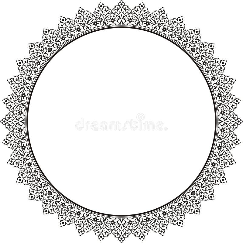 Circular Ornament Design Pattern, Circle Frame, Suitable for ...