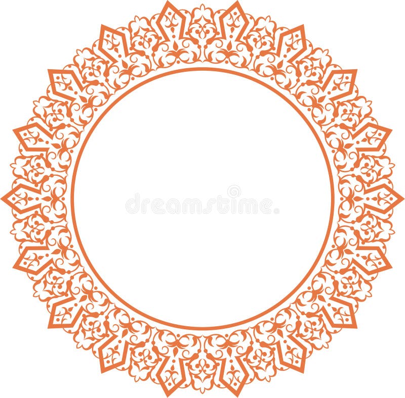 Circular Ornament Design Pattern, Suitable for Circular Frame Borders ...