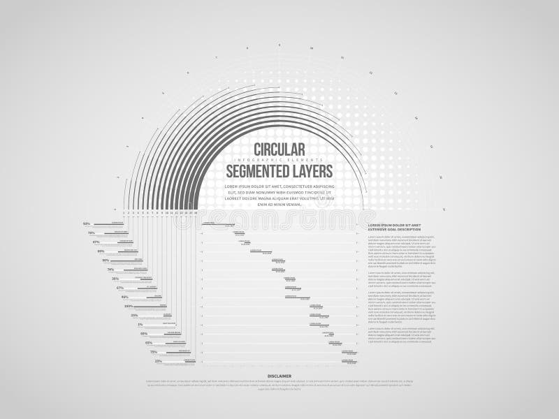 Circular Segmented Layers Infographic Stock Vector - Illustration of ...