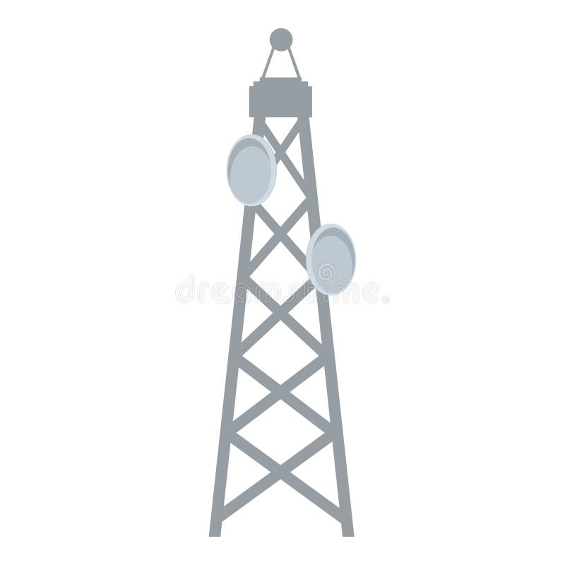 Vector Illustration of a Classic Communication Tower Stock Vector ...