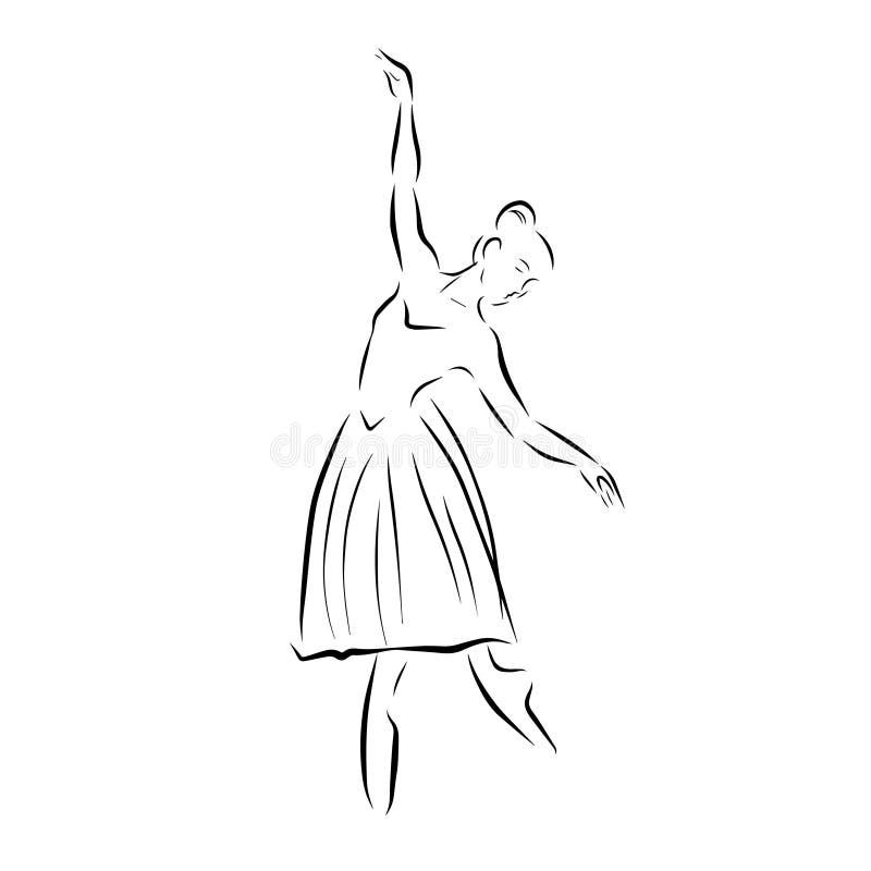 Vector Illustration of Classical Ballet, Figure Ballet Dancer Stock ...