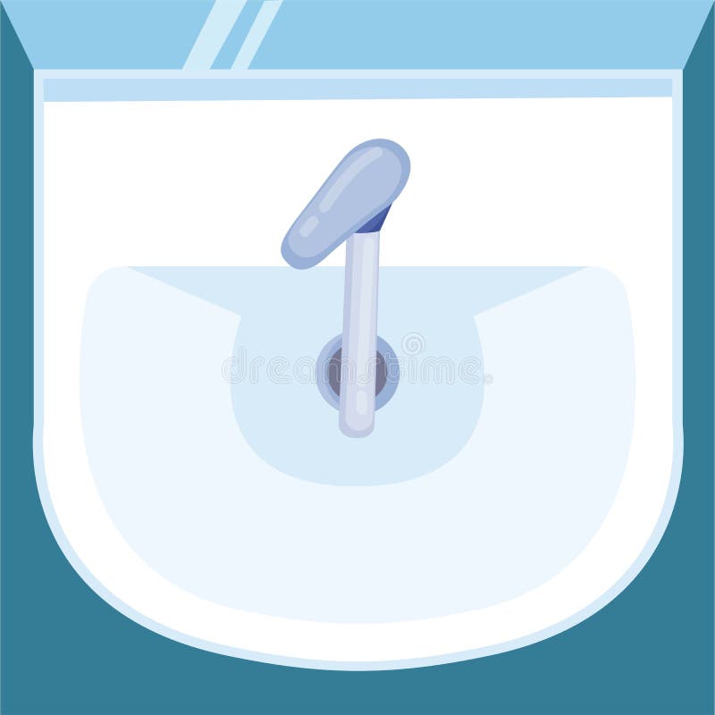 A Clean Sink in the Toilet for Washing in the Morning. Stock Vector ...