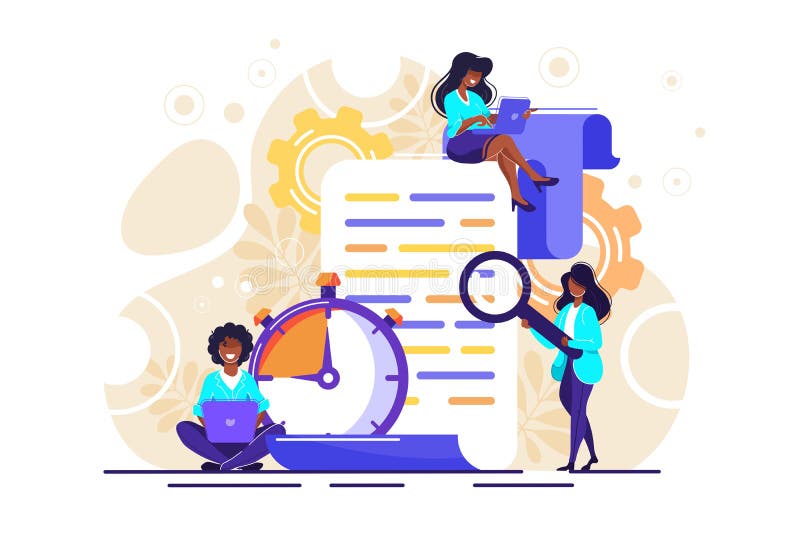 Express Services Processing Stock Vector - Illustration of measurement ...