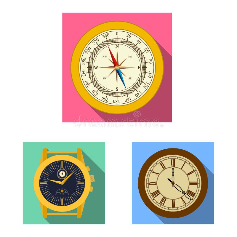 Vector Illustration of Clock and Time Logo. Collection of Clock and ...