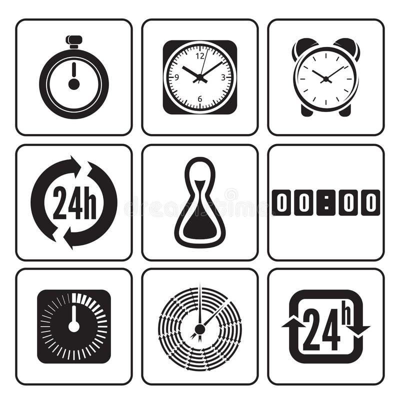 Clocks Time Hours Arrow Symbol Clipart Stock Vector - Illustration of ...