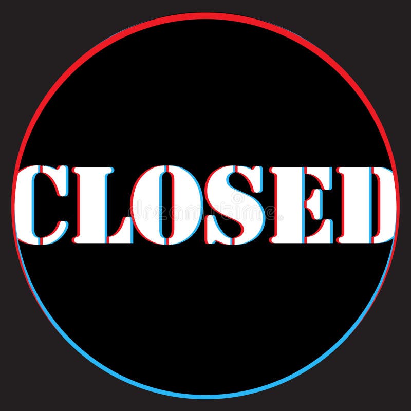 Vector Illustration. we are Closed Again. Banner, Advertising Activity ...