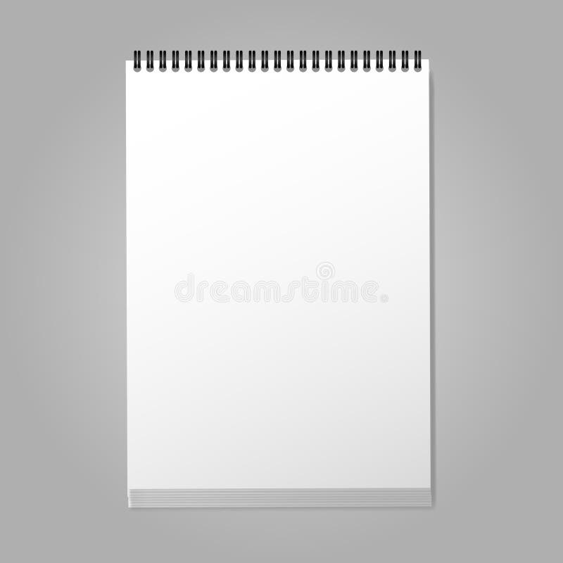 Vector Illustration of Closed Notebook A4. Realistic Note Stock ...