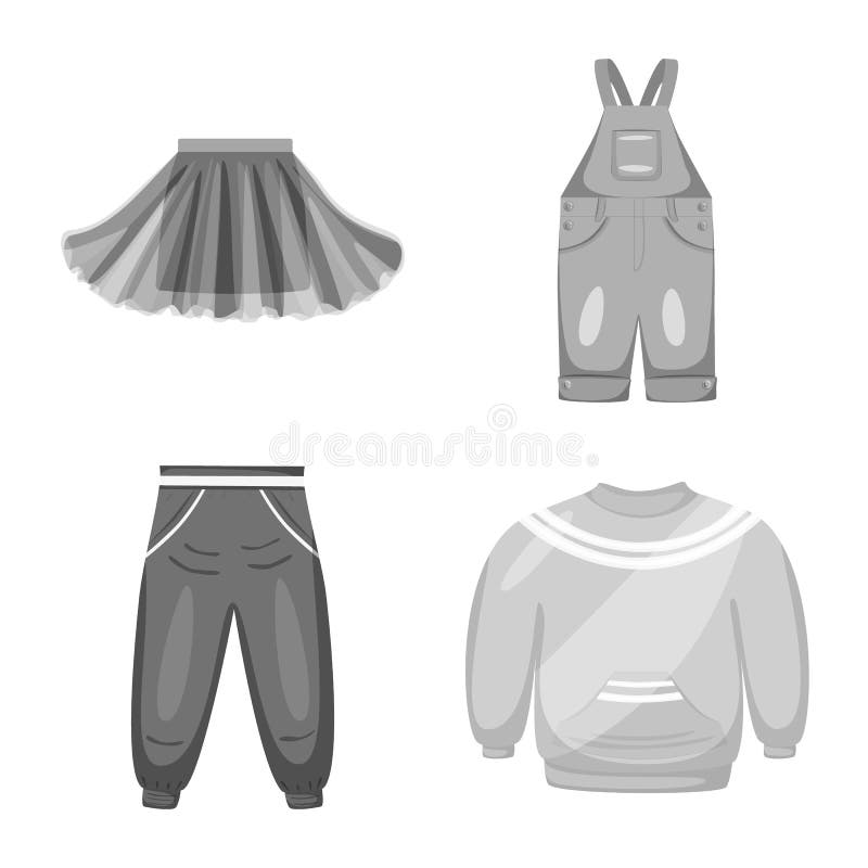 Vector Design of Cloth and Apparel Icon. Collection of Cloth and ...