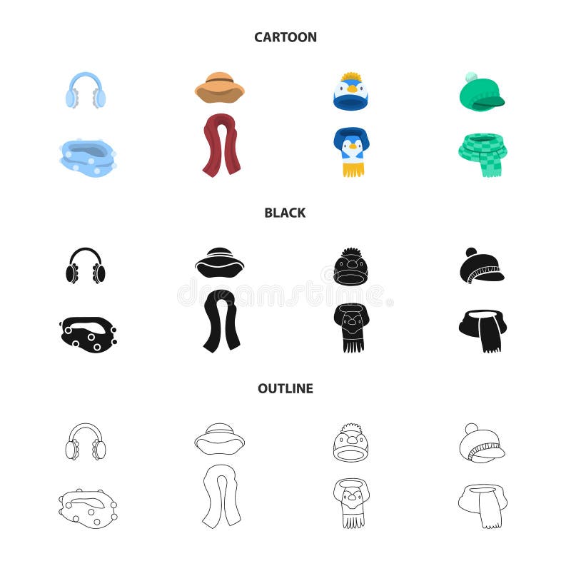 Vector Design of Clothes and Texture Logo. Set of Clothes and Weather ...