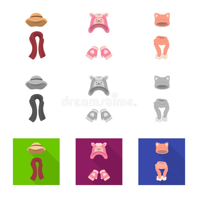 Vector Illustration of Clothes and Texture Icon. Collection of Clothes ...