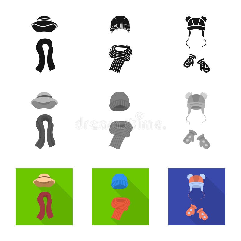 Vector Design of Clothes and Texture Logo. Collection of Clothes and ...