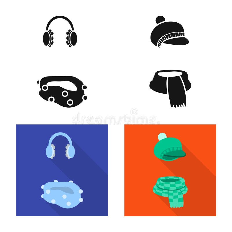 Vector Design of Clothes and Texture Icon. Set of Clothes and Weather ...