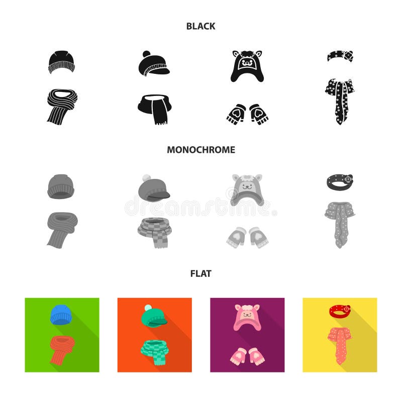 Vector Design of Clothes and Texture Icon. Collection of Clothes and ...