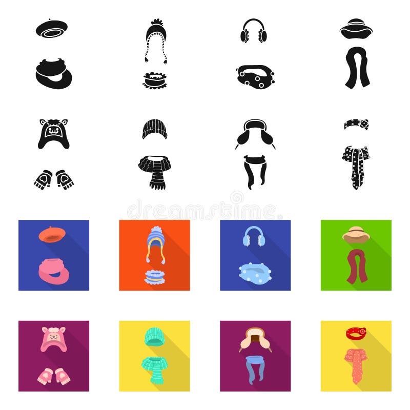 Vector Design of Clothes and Texture Icon. Collection of Clothes and ...