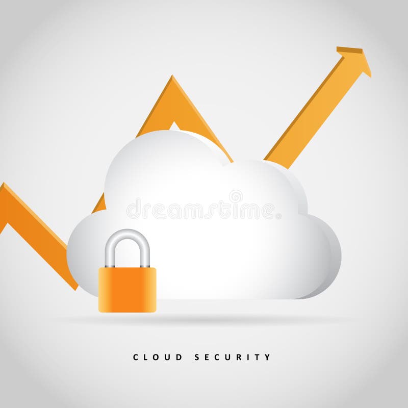 Secure Cloud Sky stock vector. Illustration of connection - 53982655