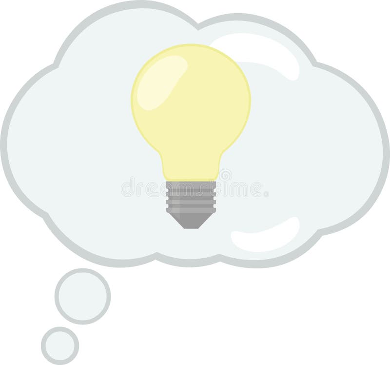 Speech Bubble Idea Light Bulb Stock Vector - Illustration of electrical ...