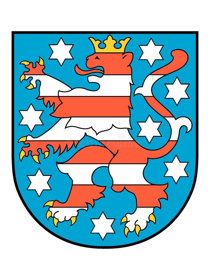 Coat of Arms of German State of Thuringia Stock Vector - Illustration ...