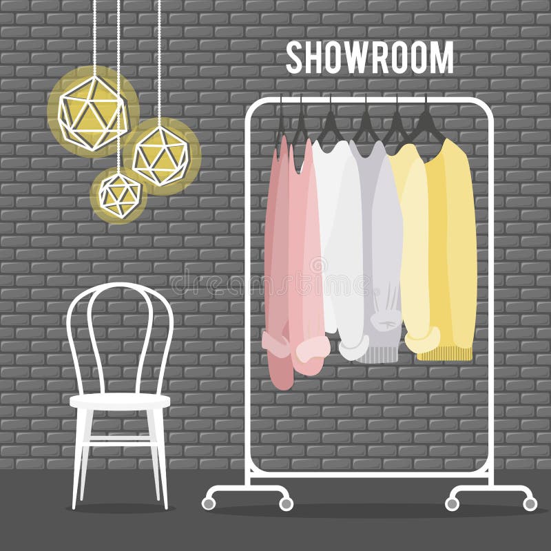 Vector Illustration with Coat Rack. Stock Vector - Illustration of home ...