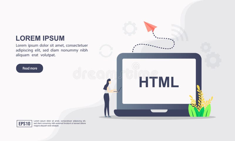 Vector Illustration Of Coding And Development Or Software Solution
