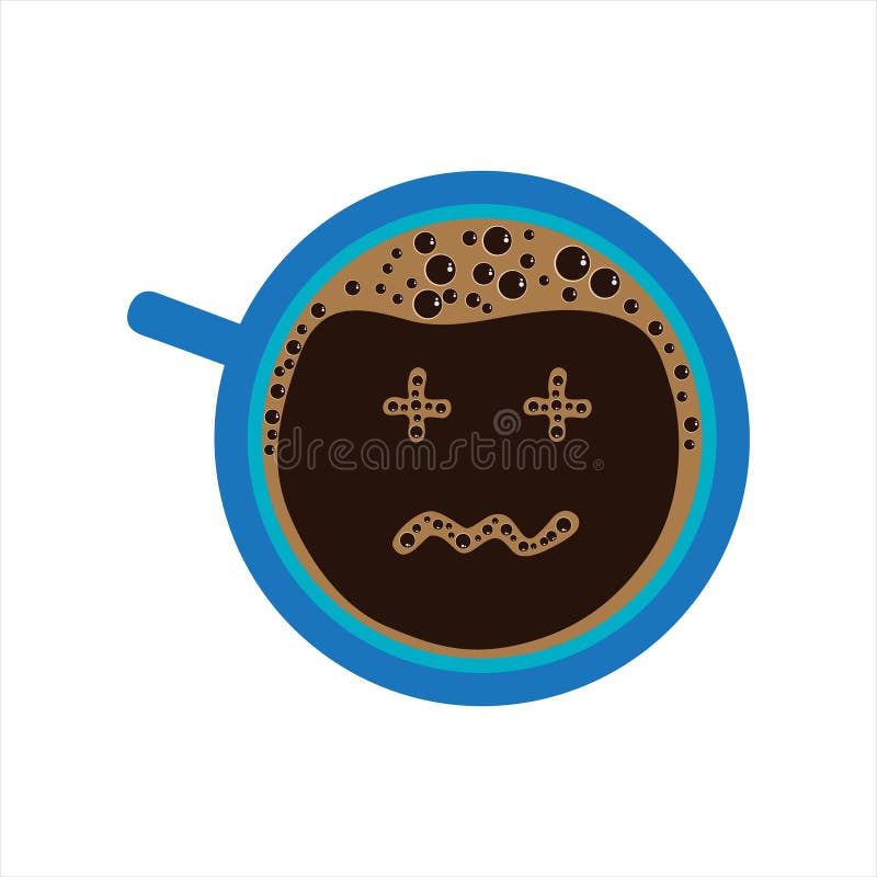 Dizzy Coffee Cartoon Sketch Concept Very Cool Stock Vector ...