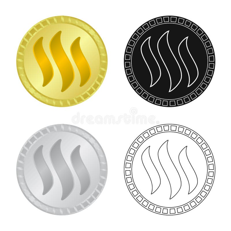 Vector Design of Coin and Bit Logo. Collection of Coin and Btc Vector ...