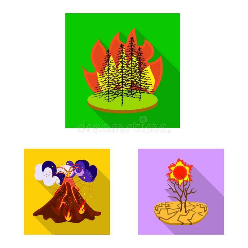 Vector Illustration of Collapse and Environment Logo. Collection of ...