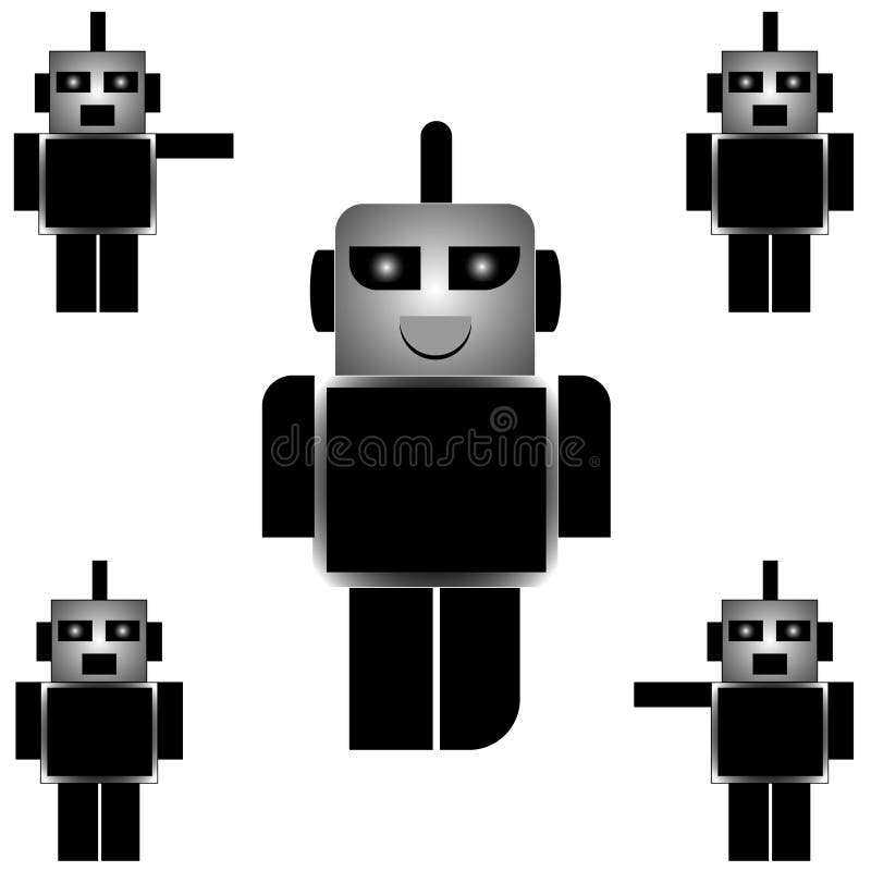 Black Robots Stock Illustrations – 1,304 Black Robots Stock ...