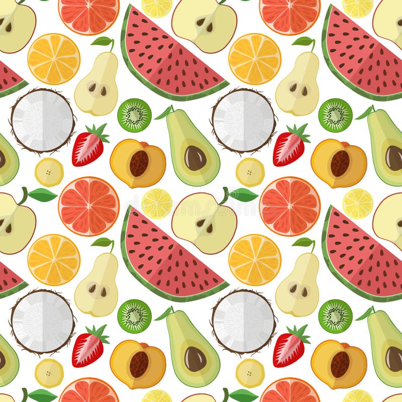 Collection of 35 Fruits Icons Stock Illustration - Illustration of ...