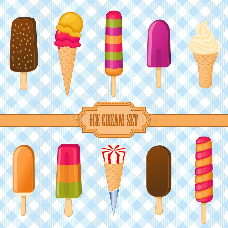 Vector Illustration of Collection of Ice Cream Stock Vector ...