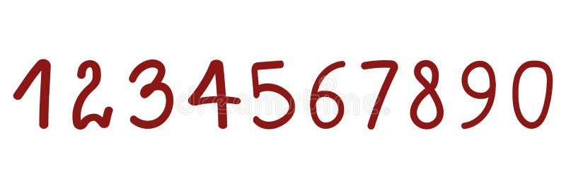 Vector Illustration of a Collection of Numbers. Numbers. Serial Numbers ...