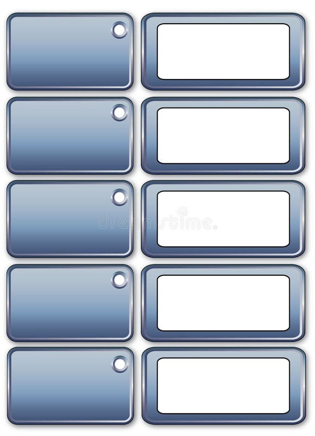 Vector Illustration Collection of a Rectangular Shapes with Holes ...