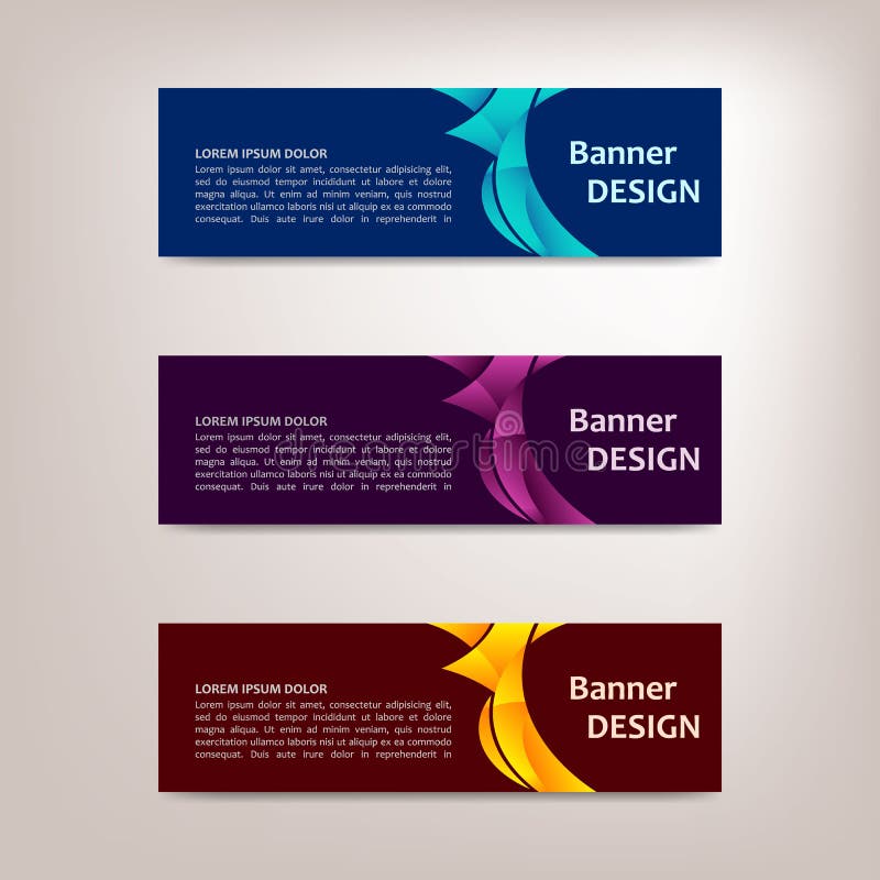 Vector Illustration Colorful Abstract Design Banner Template Stock ...