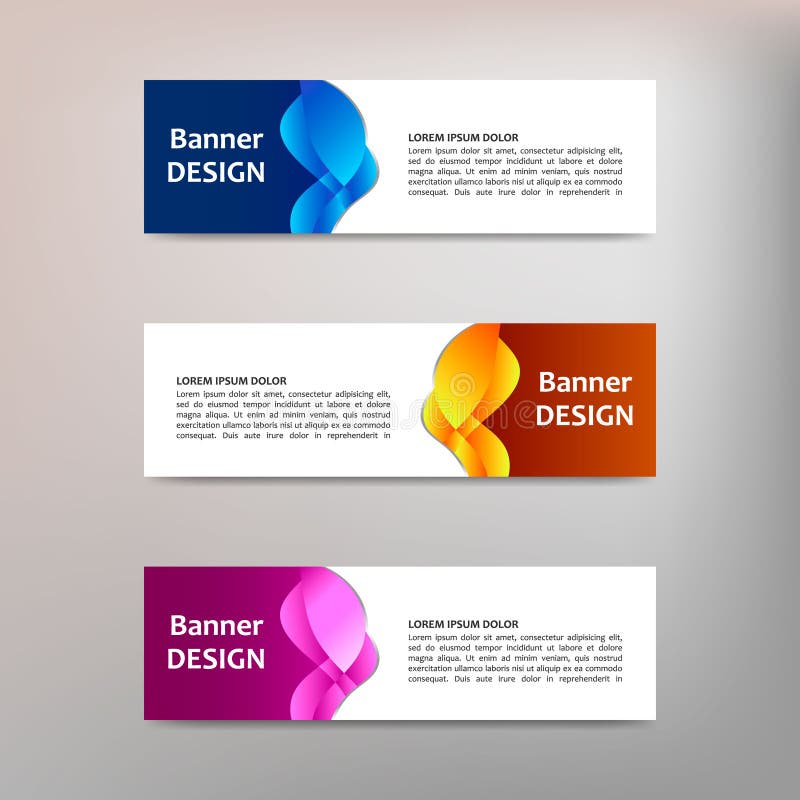 Vector Illustration Colorful Abstract Design Banner Template Stock ...