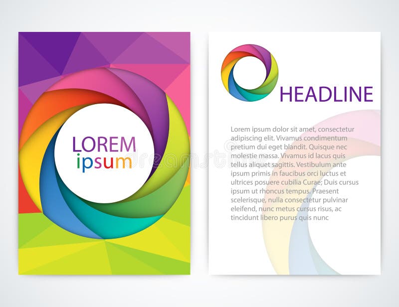 Vector Illustration of a Colorful Brochure Stock Vector - Illustration ...