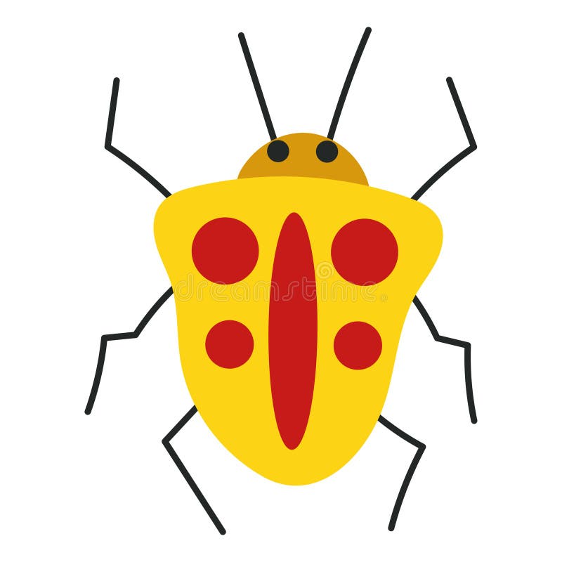 Vector Illustration of Colorful Insect Bug Isolated on White. Hand ...