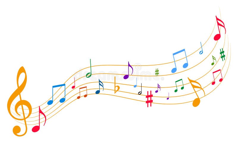 Colorful Music Notes Background Stock Vector - Illustration of abstract ...