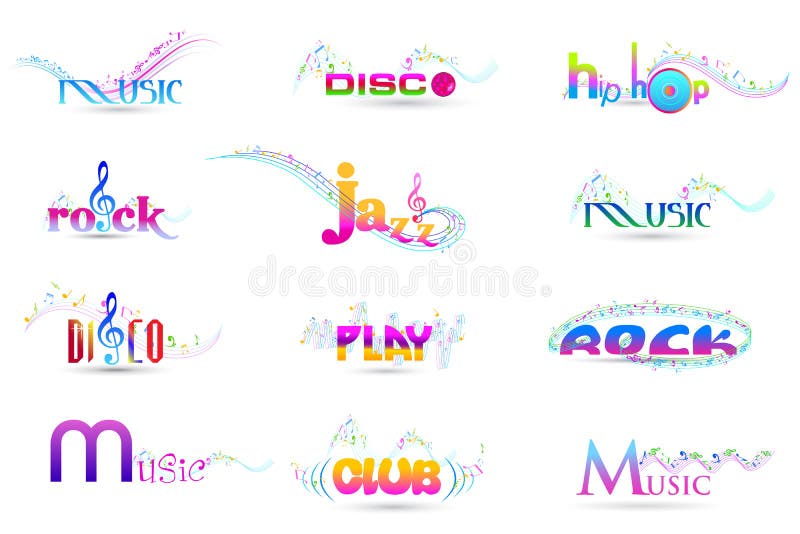Music and Entertainment Calligraphy Stock Vector - Illustration of ...