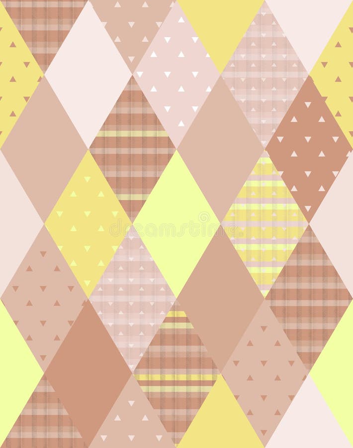 Vector Illustration of Colorful Quilting. Seamless Patchwork Stock ...