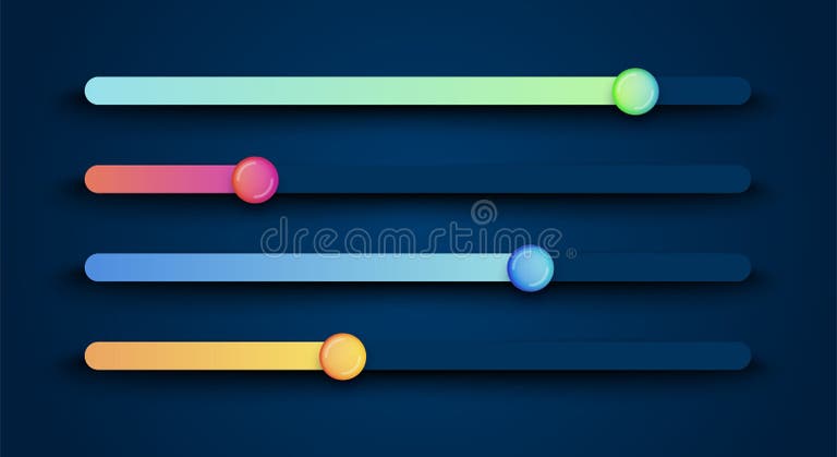 Vector Illustration Colorful Switch or Loading Bar Stock Vector ...