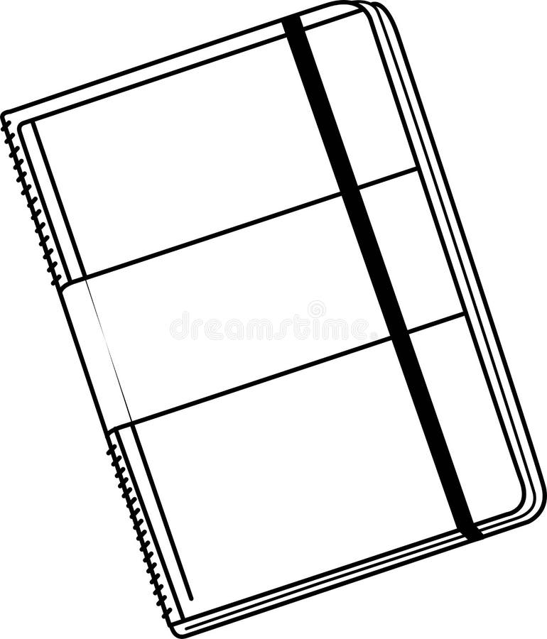 Vector Illustration of Coloring Pages of a Diary. Stock Vector ...