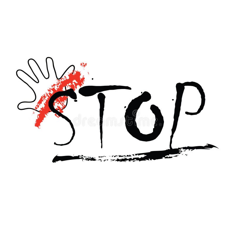 Vector Illustration on Colorless Background with Hand and Concep Stock ...