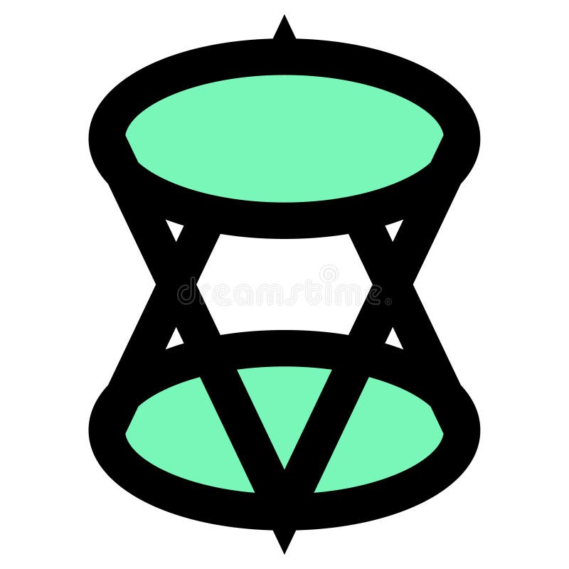 Vector Illustration of a Combination of Cones in a Horizontal ...