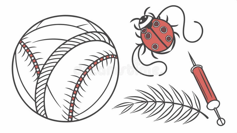 Baseball and Ladybug, Sports and Nature Icon Vector Design Generative ...