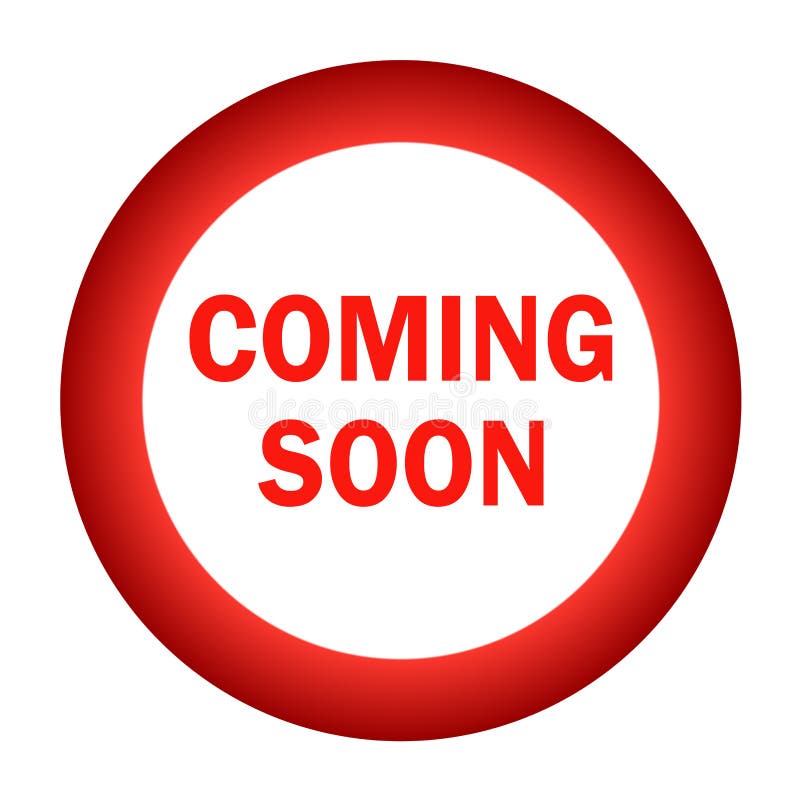 Coming soon button stock vector. Illustration of color - 120204308