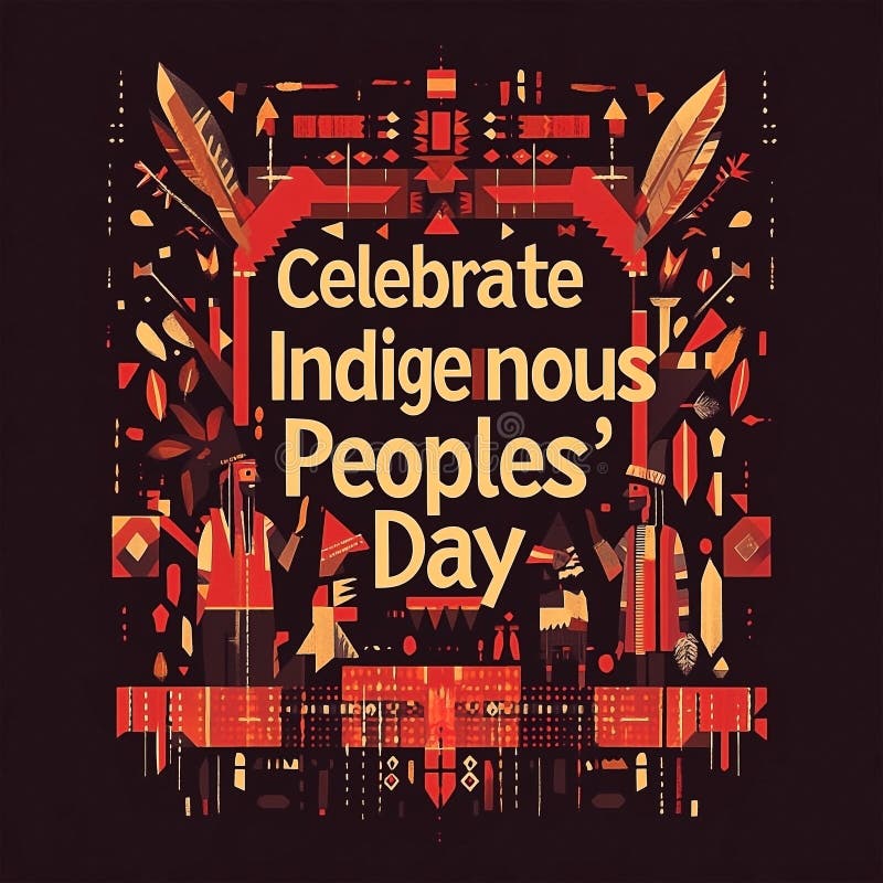Vector Illustration Commemorating Indigenous Peoples Day with Geometric ...