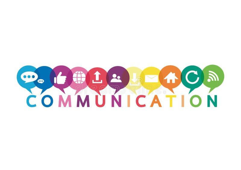 Vector Illustration of a Communication Concept. the Word Communication ... Vector Illustration of a Communication Concept. the Word Communication ...