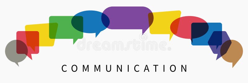 Vector Illustration of a Communication Concept. the Word Communication ...
